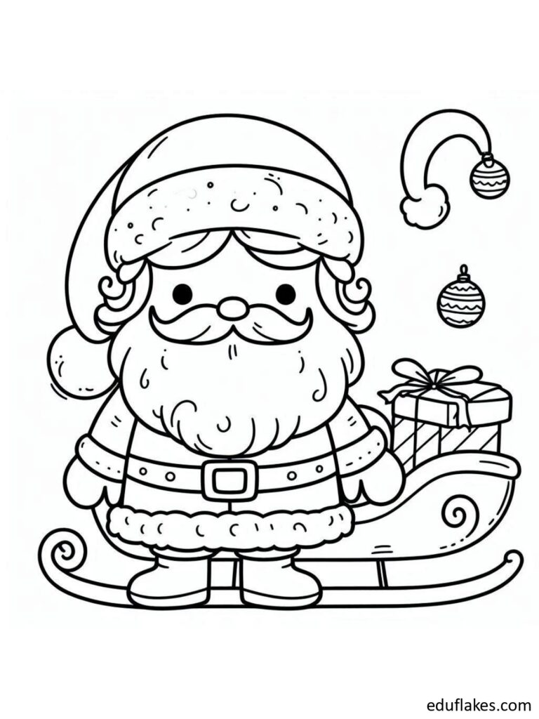 70+ Christmas Coloring Book Pages Free PDF - Eduflakes