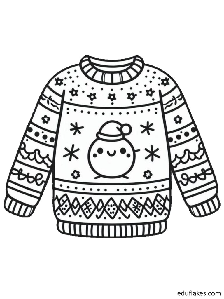 70+ Christmas Coloring Book Pages Free PDF - Eduflakes