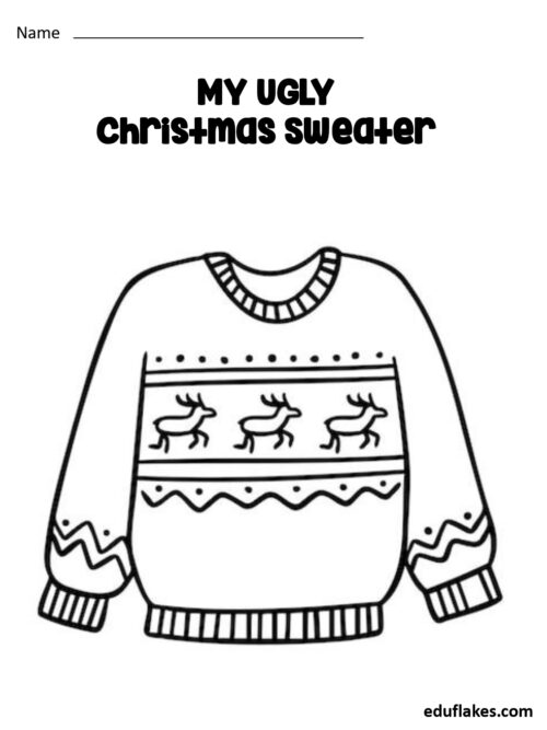 Christmas Ugly Sweater Free PDF Templates - Eduflakes