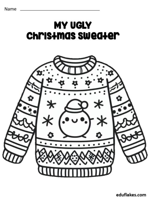 Christmas Ugly Sweater Free PDF Templates - Eduflakes
