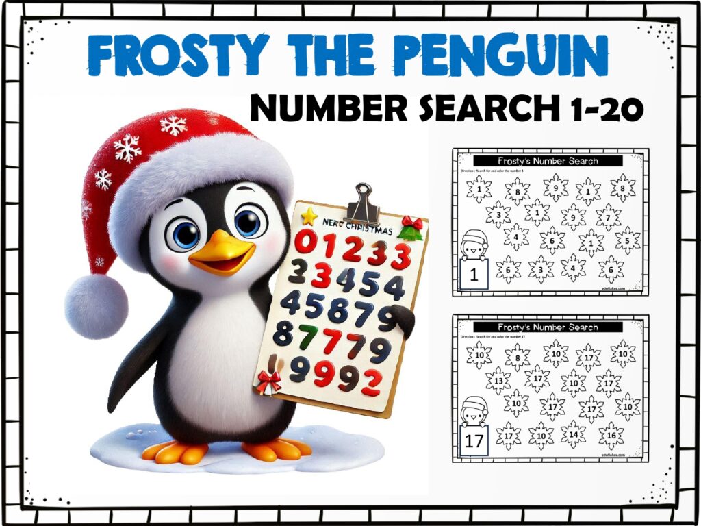 Kindergarten Number Search Number 1 To 20 Free PDF - Eduflakes