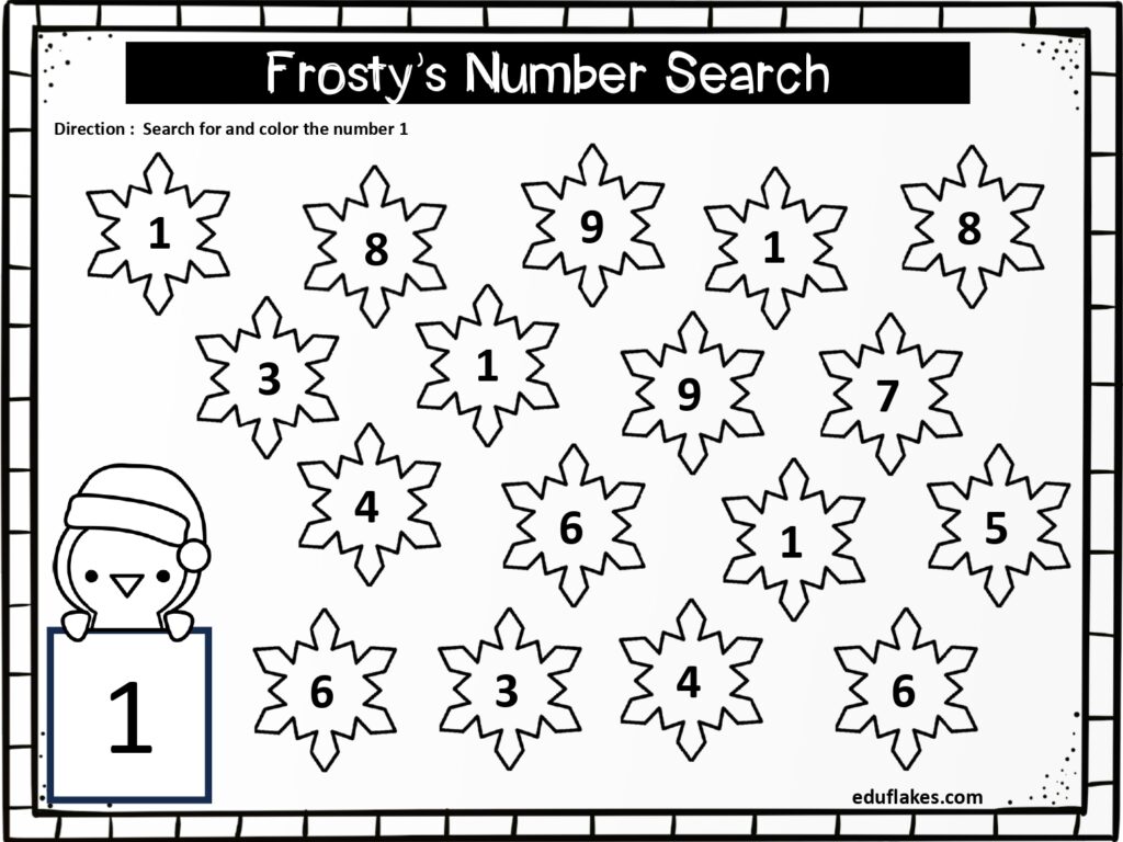 Kindergarten Number Search Number 1 To 20 Free PDF - Eduflakes