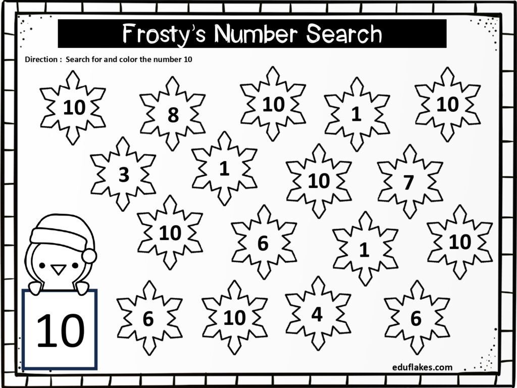Kindergarten Number Search Number 1 To 20 Free PDF - Eduflakes