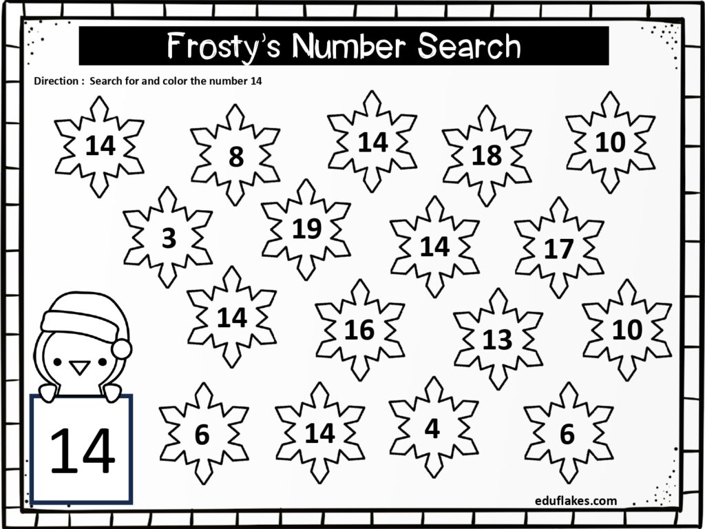 Kindergarten Number Search Number 1 To 20 Free PDF - Eduflakes