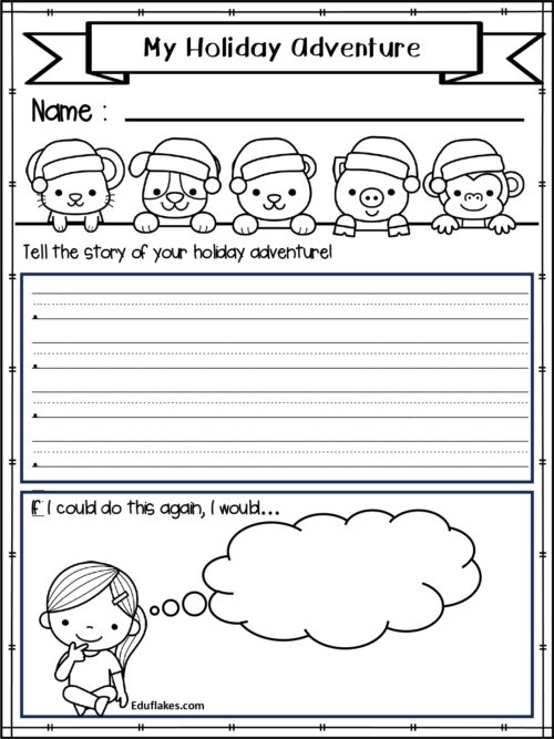 All About My Holiday - Kindergarten Creative Writing - Free PDF - Eduflakes