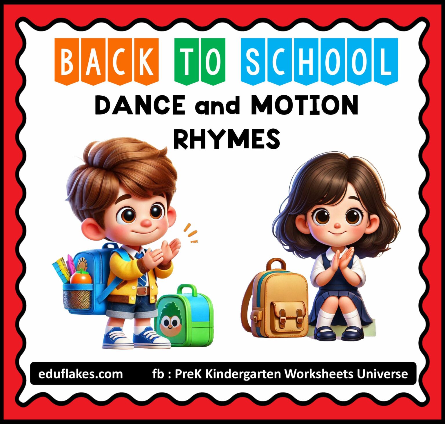 Back To School Kindergarten Dance And Motion Rhymes Free PDF - Eduflakes