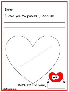 Valentine Month Kindergarten Letters Free PDF - Eduflakes