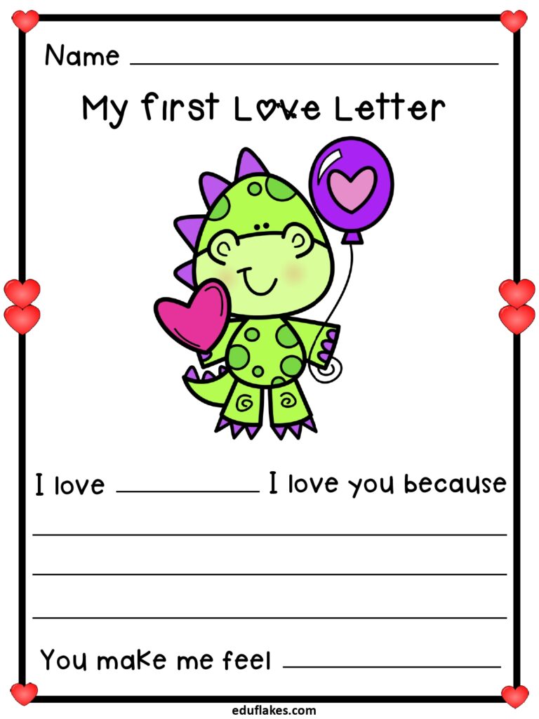 Valentine Month Kindergarten Letters Free PDF - Eduflakes
