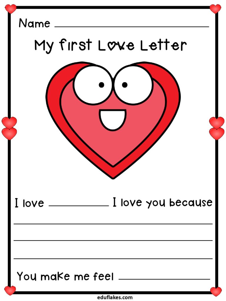 Valentine Month Kindergarten Letters Free PDF - Eduflakes