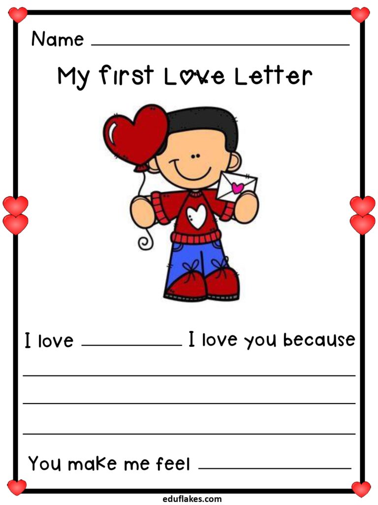 Valentine Month Kindergarten Letters Free PDF - Eduflakes