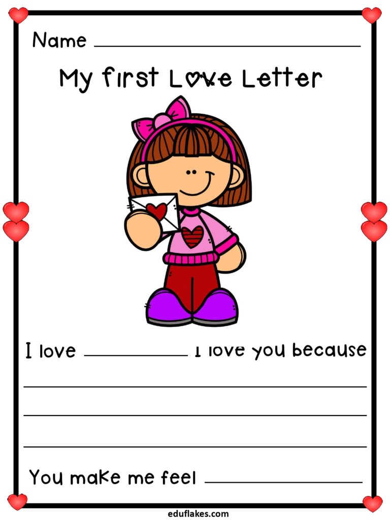 Valentine Month Kindergarten Letters Free PDF - Eduflakes