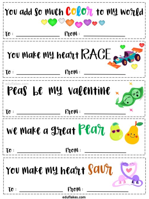 25 Free Valentine’s Day Kindergarten Printable Bookmarks - Eduflakes