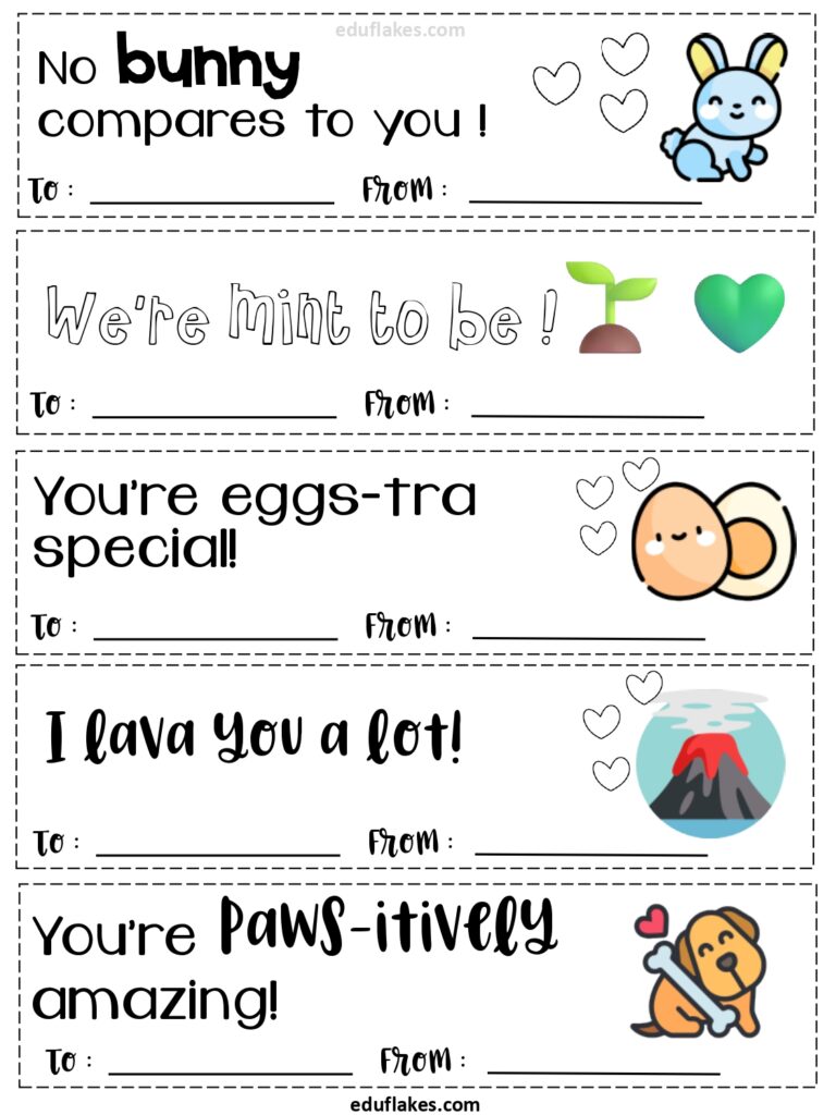 25 Free Valentine’s Day Kindergarten Printable Bookmarks - Eduflakes