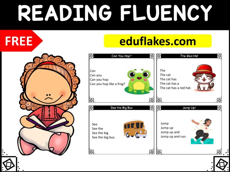 Kindergarten Reading Fluency Free PDF - Eduflakes