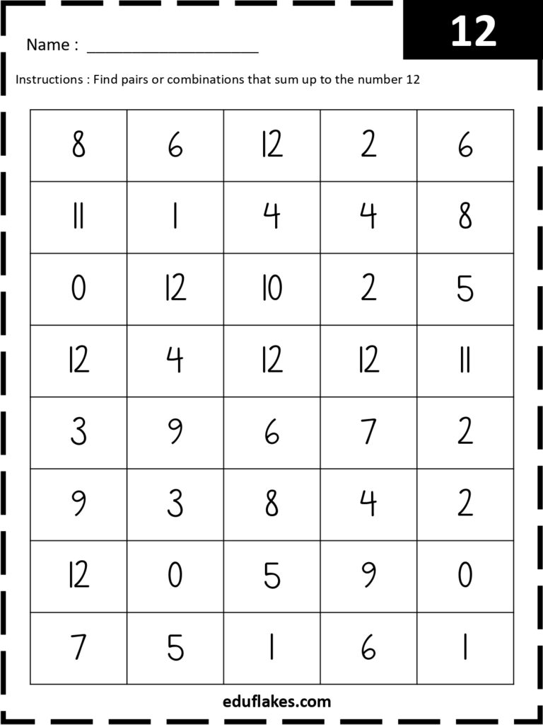 Number Structuring 1-20 Free PDF - Eduflakes