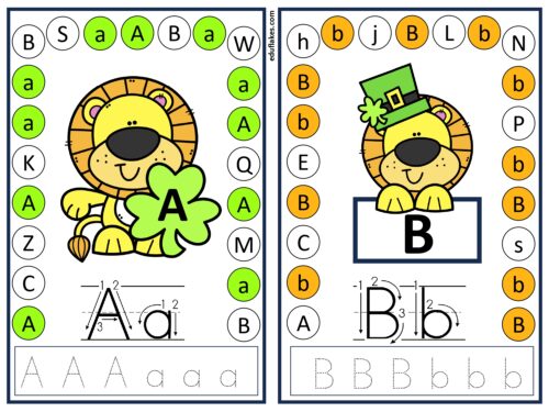 St Patrick's Day Free Printable Alphabets Identification - Eduflakes