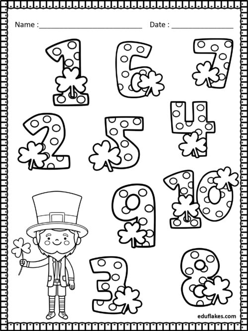 St Patricks Day Count And Color Free PDF Worksheet - Eduflakes