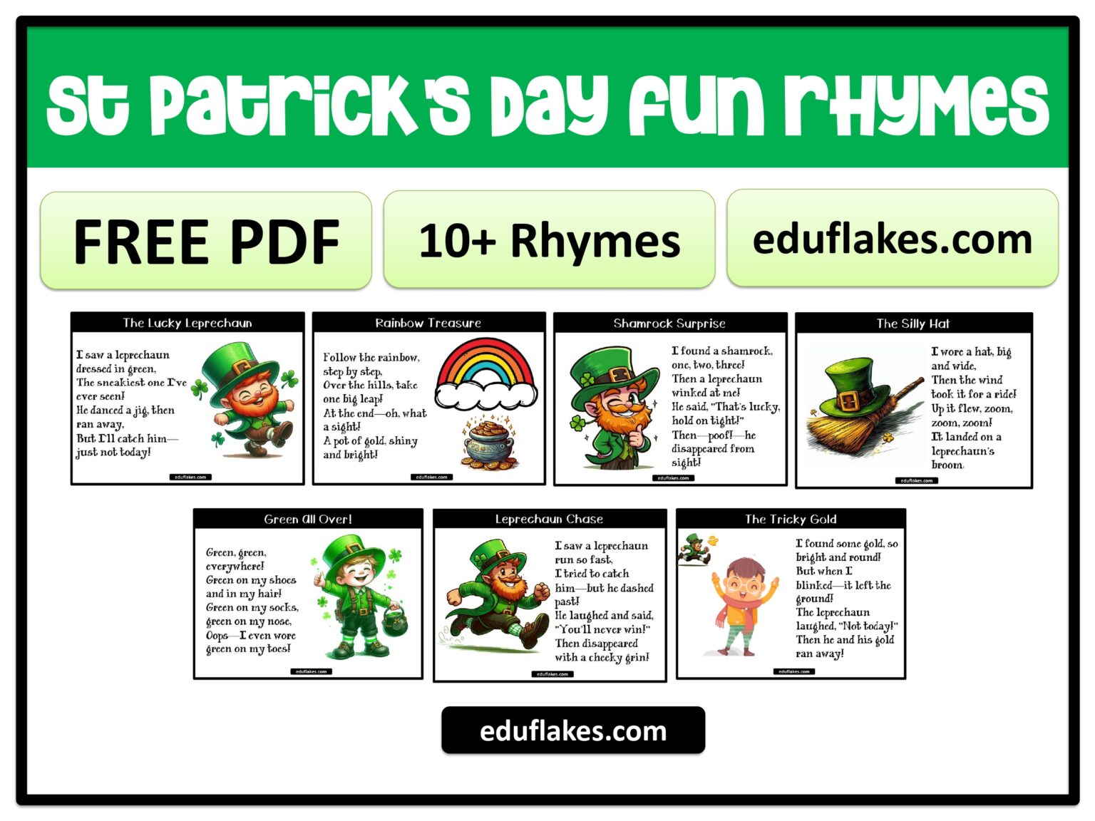 10 Free Kindergarten PDF St Patrick’s Day Fun Rhymes - Eduflakes