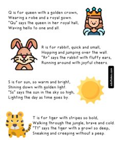 Kindergarten Alphabets Poems Free PDF - Eduflakes