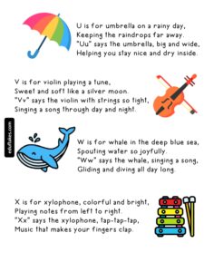 Kindergarten Alphabets Poems Free PDF - Eduflakes