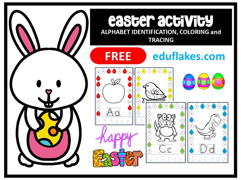 Free Kindergarten Fun Easter Alphabet Activity PDF - Identify, Trace ...
