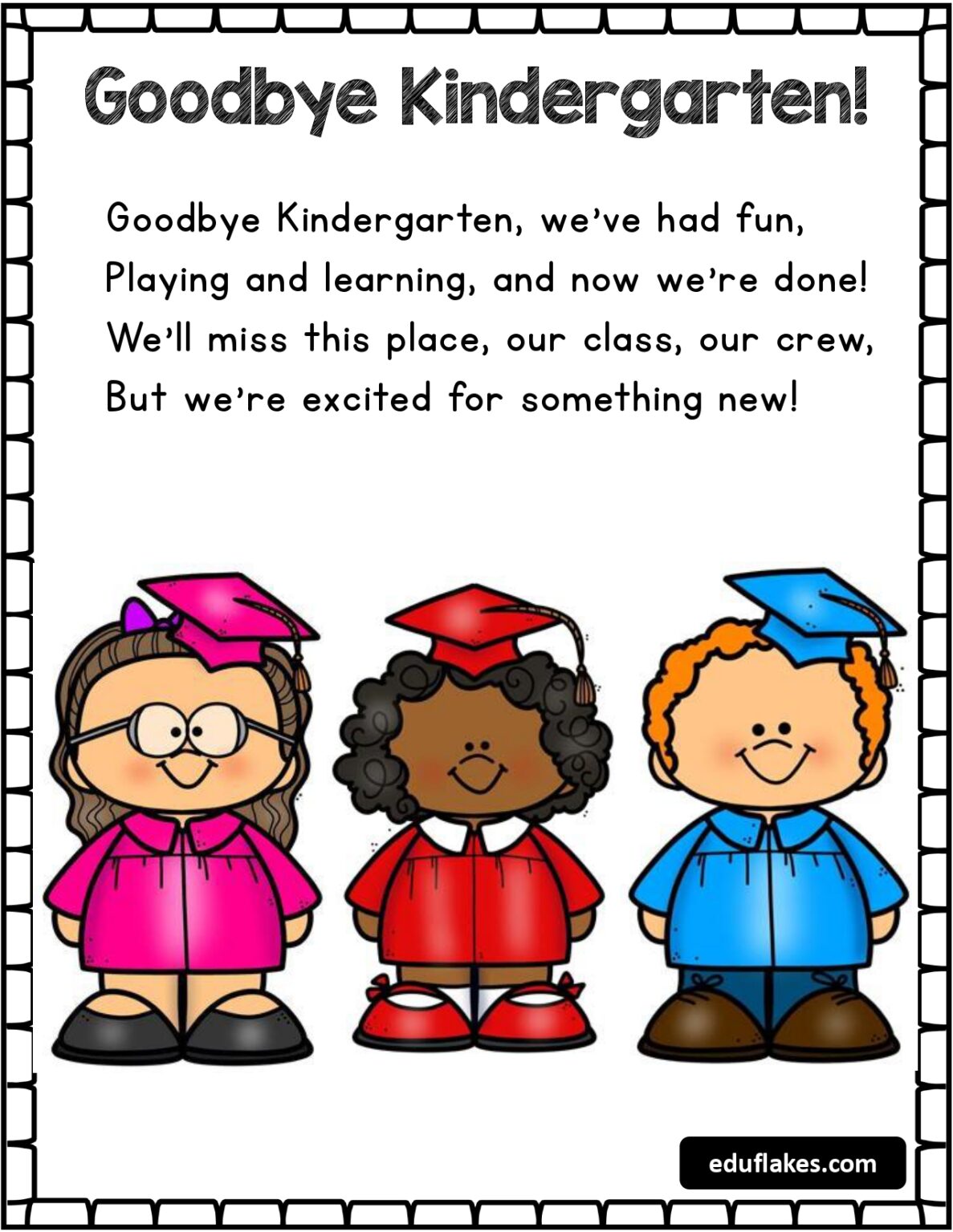 Kindergarten Graduation Day Songs Free PDF - Eduflakes
