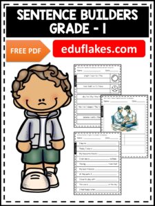 10 Free Sentence Building Printable For Grade 1 - Eduflakes