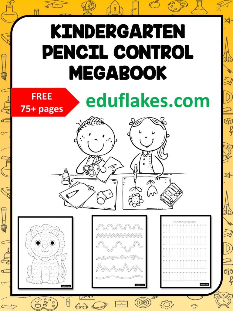 Free Kindergarten Tracing Mega Book PDF - Eduflakes