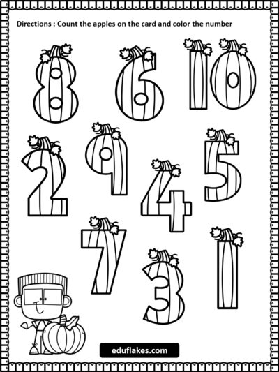 FALL Count & Write Numbers 1–10: A Fun Way To Learn Early Math Skills ...