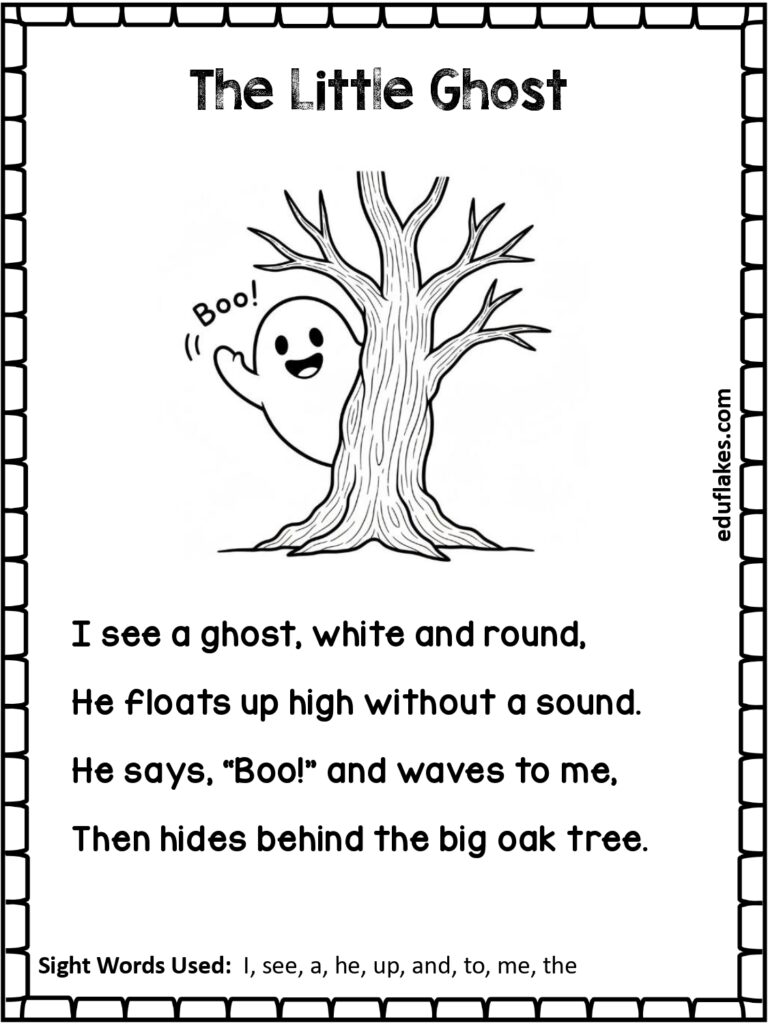 Halloween Sight Word Coloring Pages Free PDF - Eduflakes