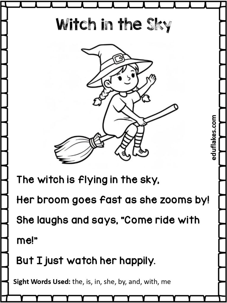 Halloween Sight Word Coloring Pages Free PDF - Eduflakes