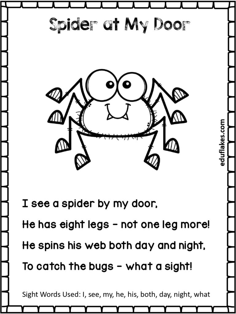 Halloween Sight Word Coloring Pages Free PDF - Eduflakes