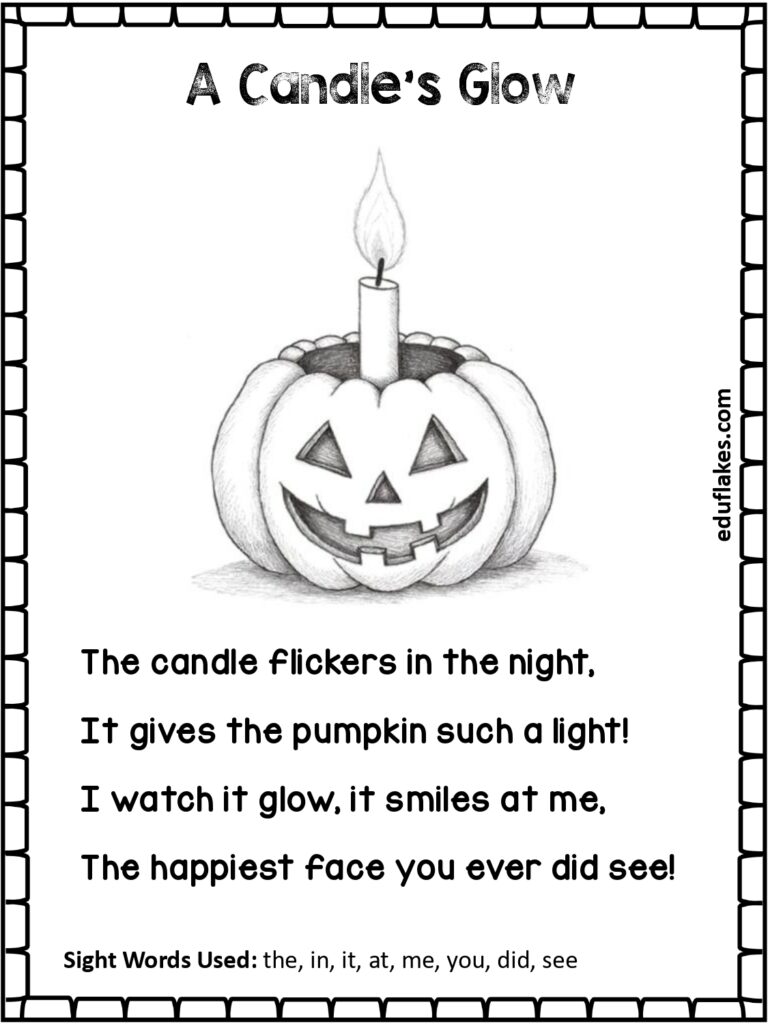 Halloween Sight Word Coloring Pages Free PDF - Eduflakes