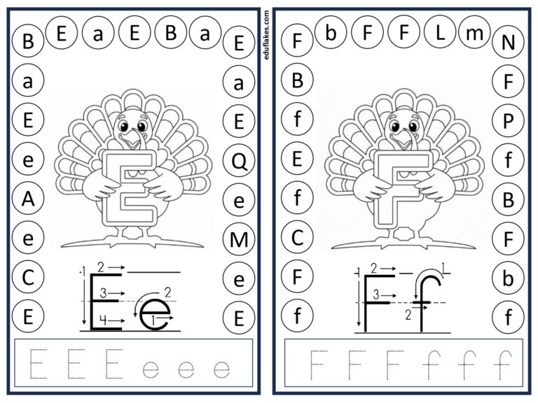 Thanksgiving Alphabet Identification, Tracing And Coloring Freebie PDF ...