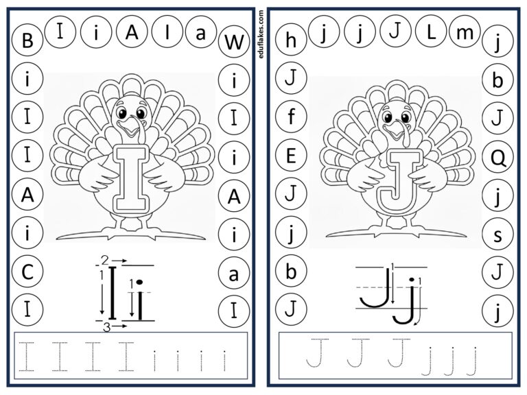 Thanksgiving Alphabet Identification, Tracing And Coloring Freebie PDF ...