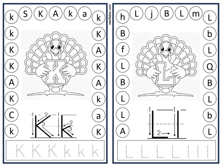 Thanksgiving Alphabet Identification, Tracing And Coloring Freebie PDF ...