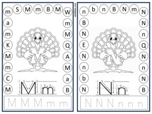 Thanksgiving Alphabet Identification, Tracing And Coloring Freebie PDF ...