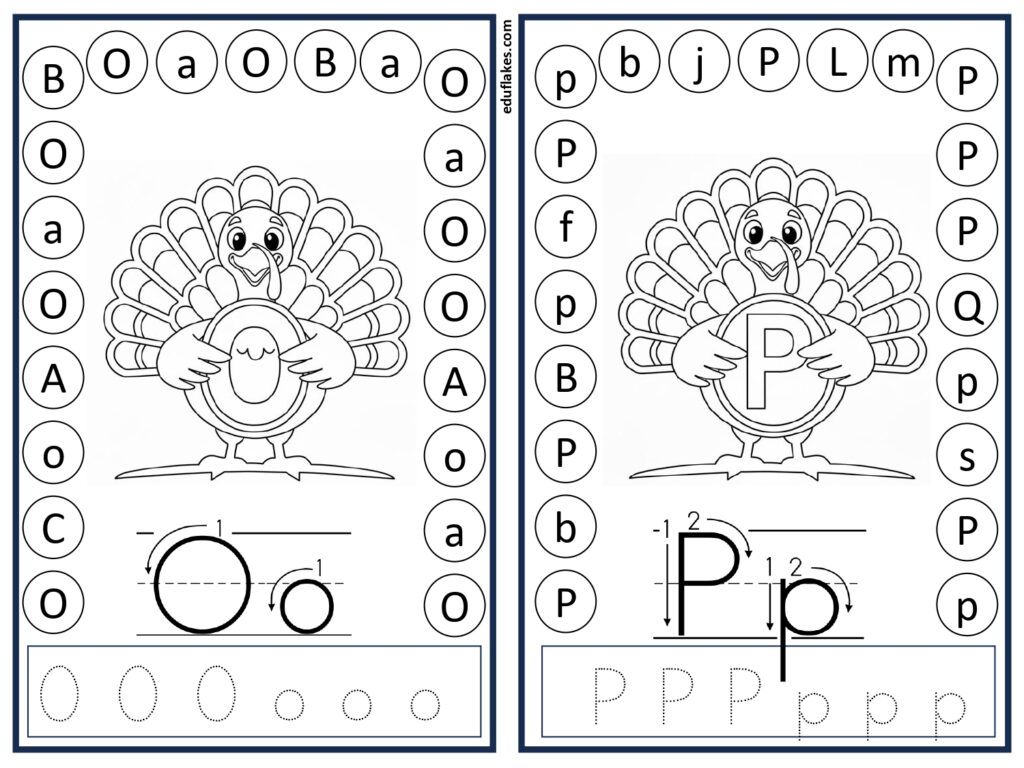 Thanksgiving Alphabet Identification, Tracing And Coloring Freebie PDF ...