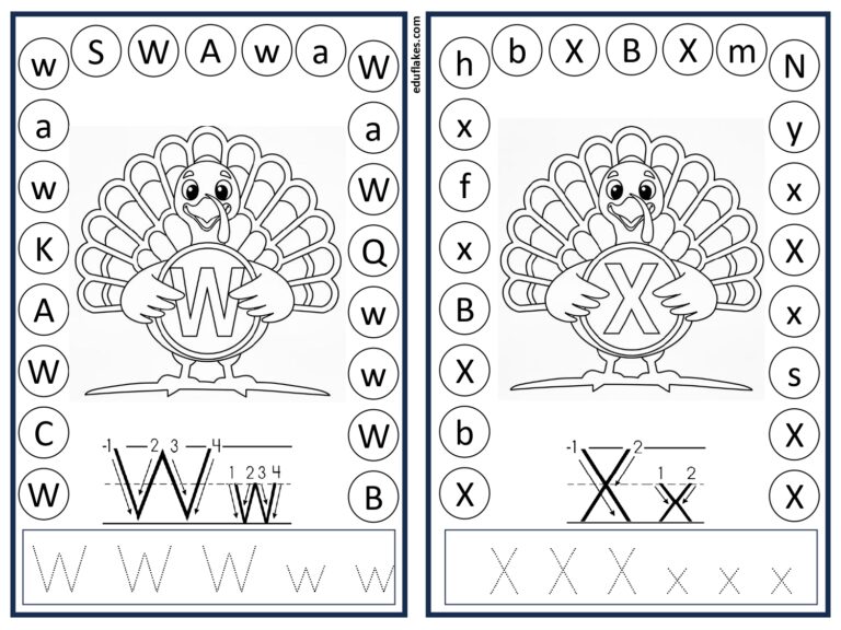 Thanksgiving Alphabet Identification, Tracing And Coloring Freebie PDF ...
