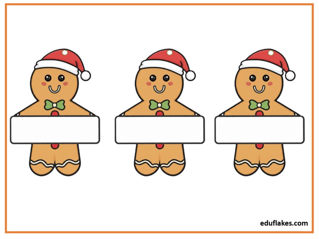 Christmas Gingerbread Bulletin Board Free PDF Template - Eduflakes