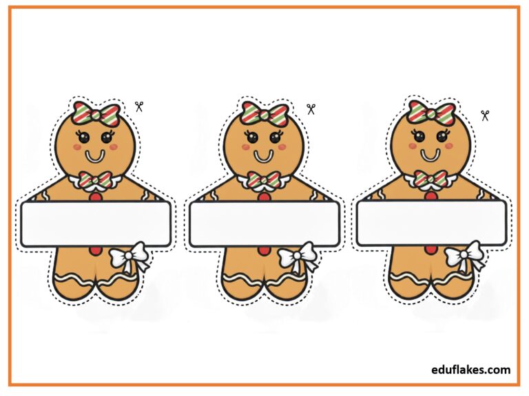 Christmas Gingerbread Bulletin Board Free PDF Template - Eduflakes