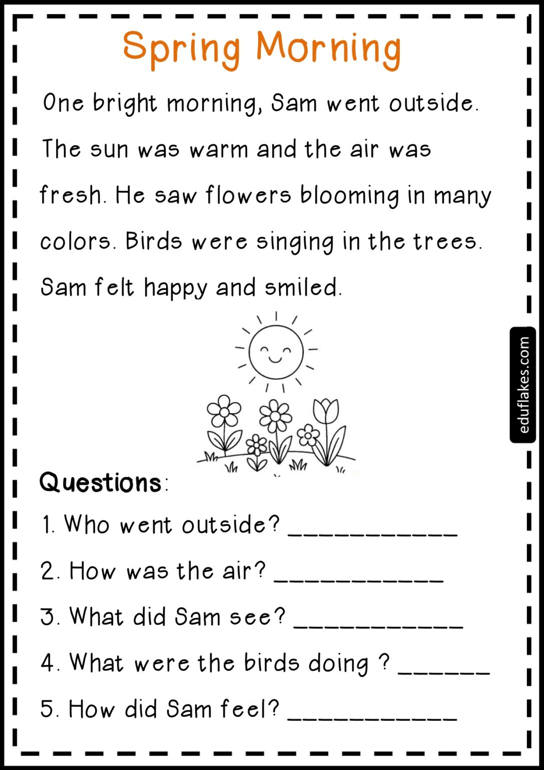 Grade 3 Spring Comprehension Passages Free PDF | Reading Practice For ...